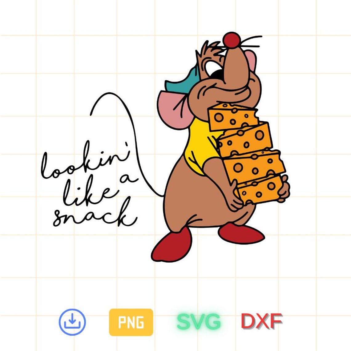 Gus Gus Mouse Png Svg, Lookin' Like A Snack Gus SVG, Gus Svg, Princess ...