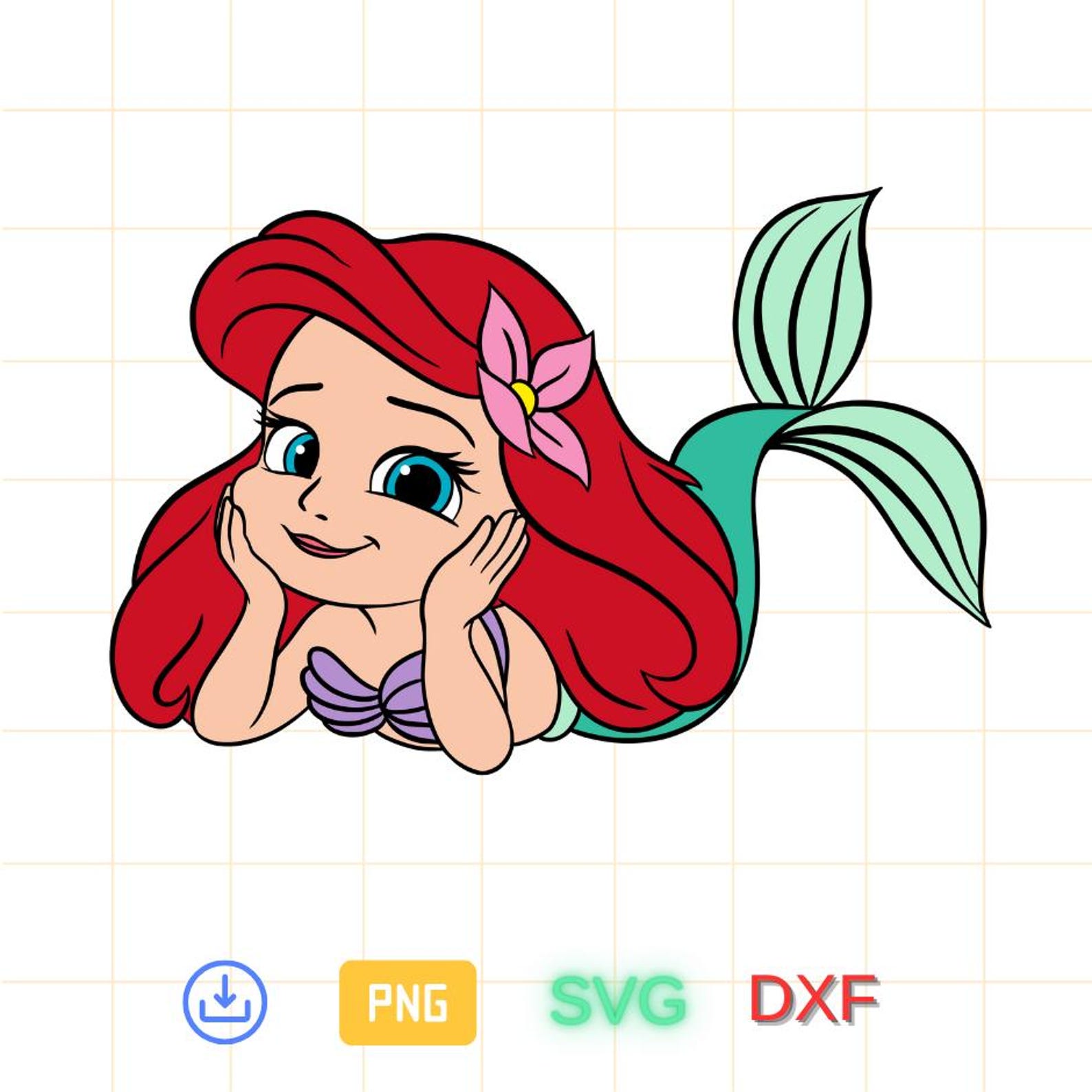 Ariel Png Svg, Little Mermaid Png Svg, Ariel Png, Mermaid Clipart ...