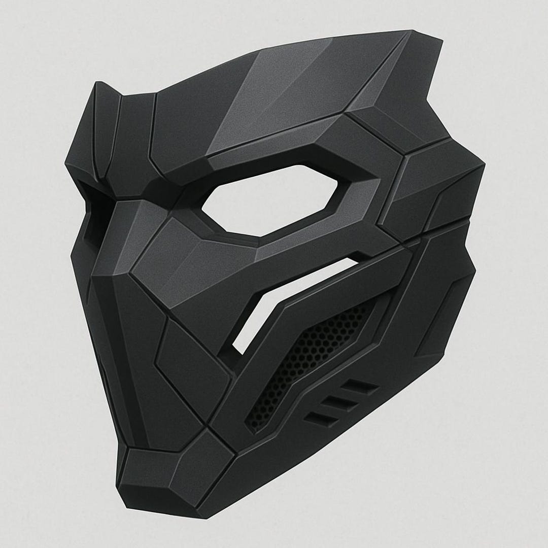 Futuristic Shinobi Mask, Tactical Mask, Halloween Mask, Cosplay Prop,3d ...