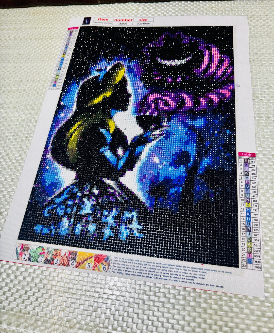Alice in Wonderland Diamond Art – Cheshire Cat | Handmade 30x40cm ...