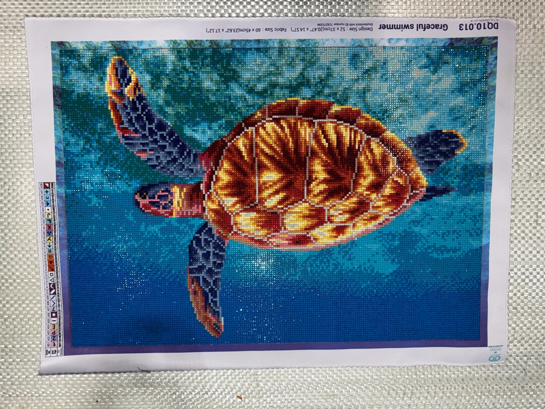 Sea Turtle Diamond Art – 45x60cm Handmade Ocean Mosaic - Etsy