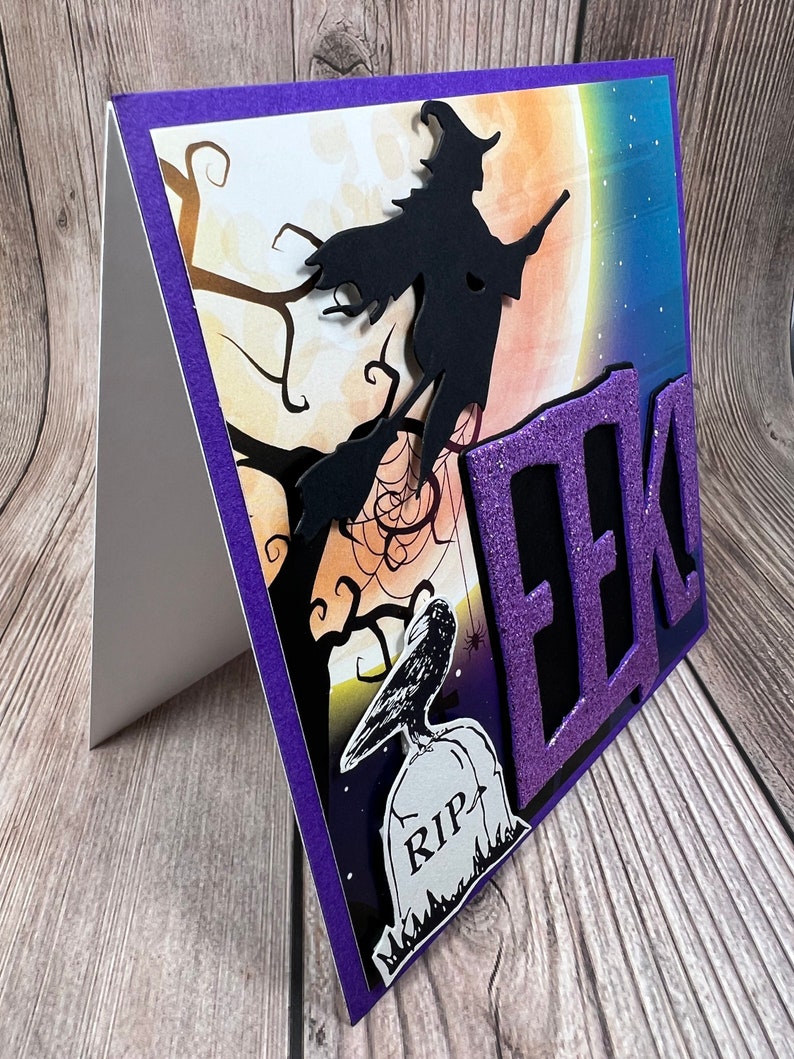 Happy Halloween EEK - Blank Notecard, Greetings Card, Handmade Card ...