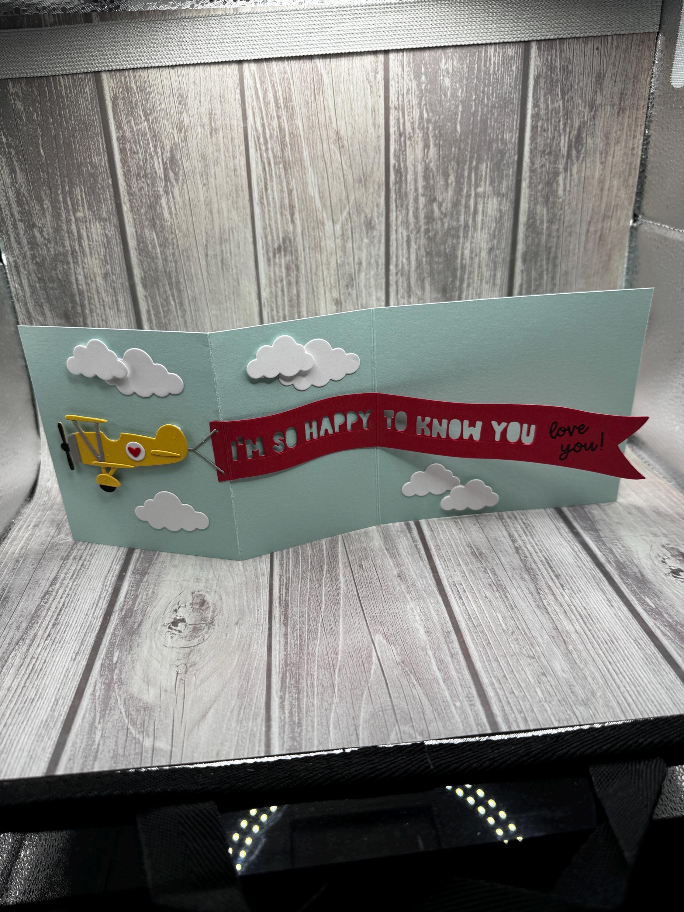So Happy to Know You Plane Z-card Blank Notecard, Greetings Card ...