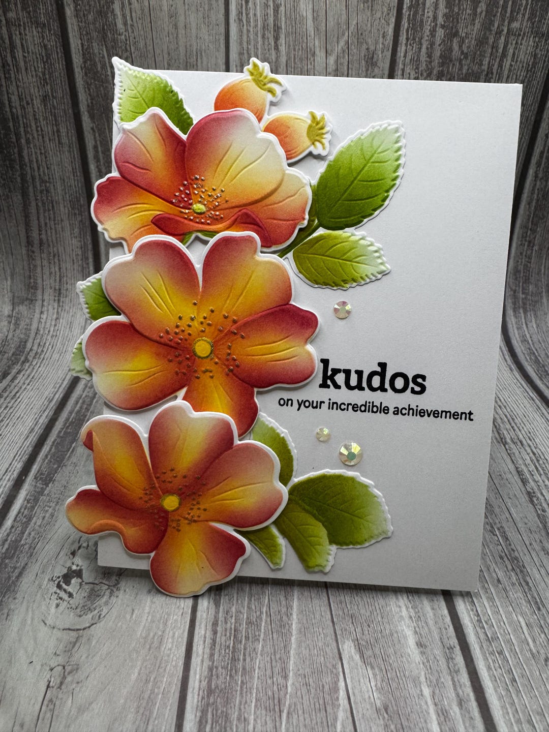 Floral Kudos - Blank Notecard, Greetings Card, Handmade Card - Etsy