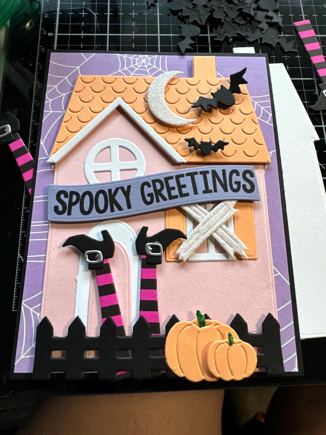 Halloween Spooky House - Blank Notecard, Greetings Card, Handmade Card ...