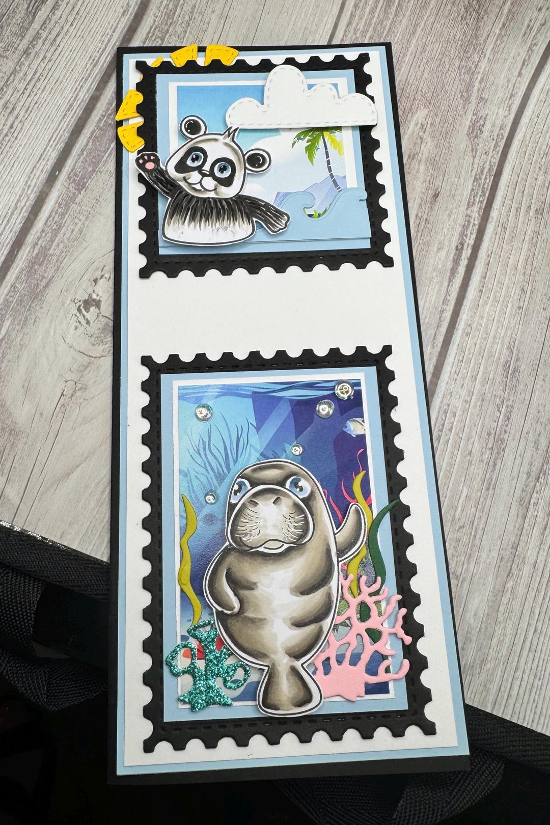 Walrus & Panda - Blank Notecard, Greetings Card, Handmade Card 3 1/2 X ...