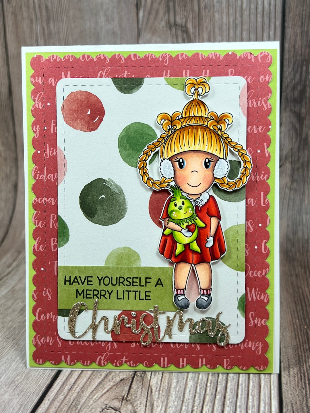 Handmade Card, Greetings, Grinch Inspired Susie Winter, Waiting for ...