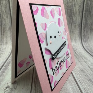 Halloween - Halloween Spook Ghost Pink - Blank Notecard, Greetings Card ...