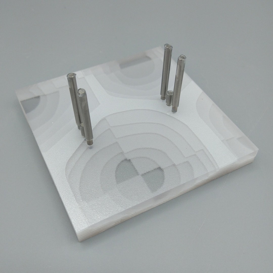 White Modern Fused Glass Display Stand - Small - Etsy