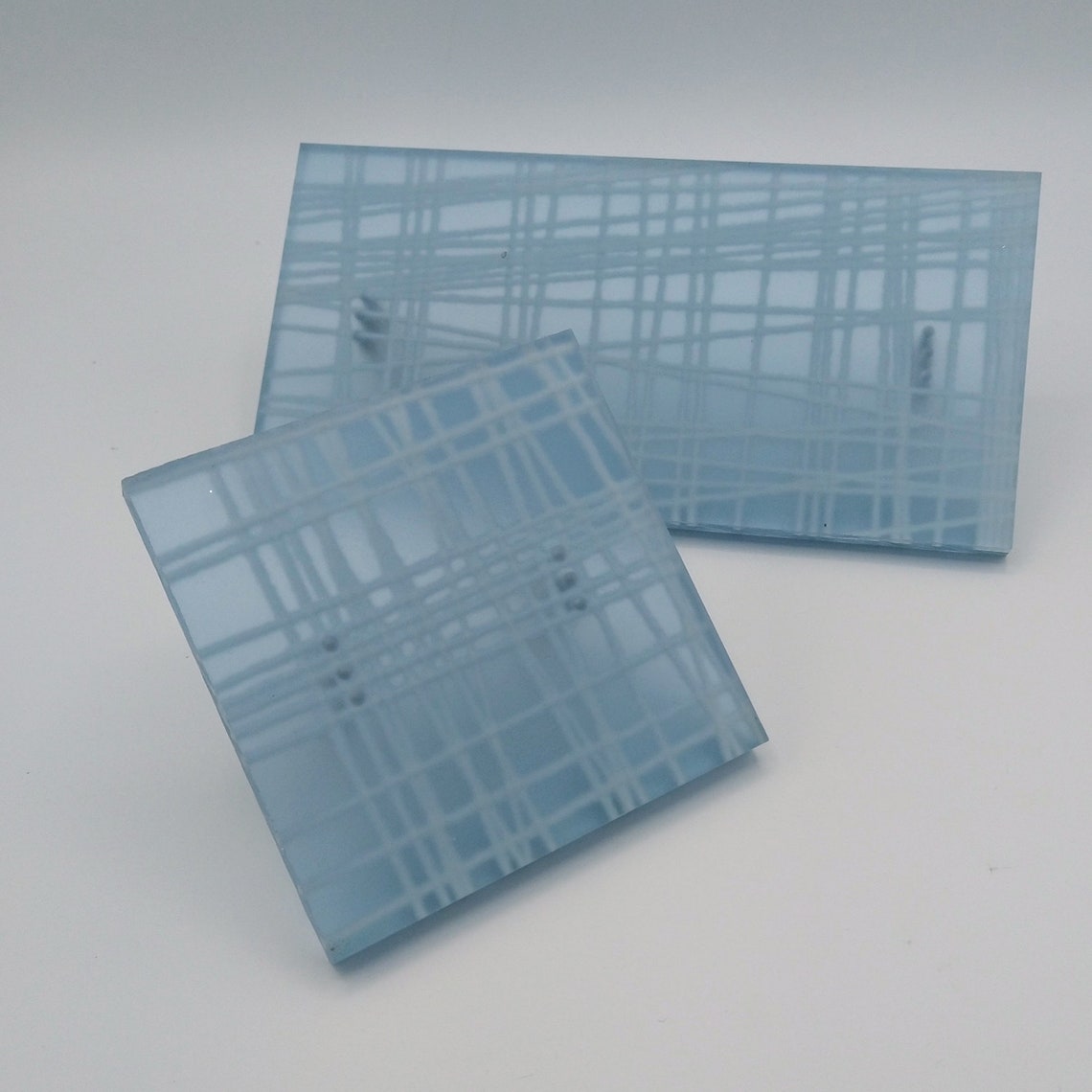 Pale Blue Strings Glass Display Stand - Large - Etsy