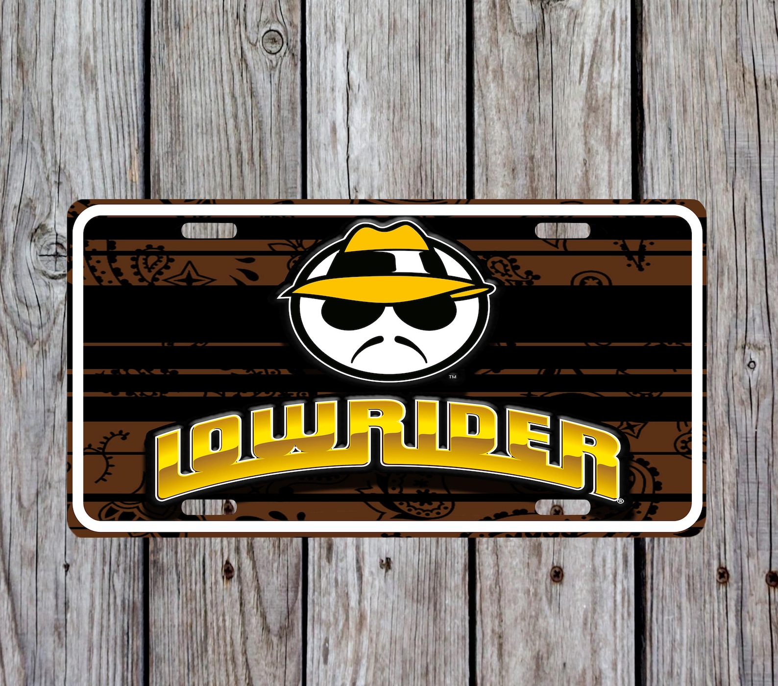 Lowrider Bandana License Plate PNG, Lowrider License Plate Sublimation ...