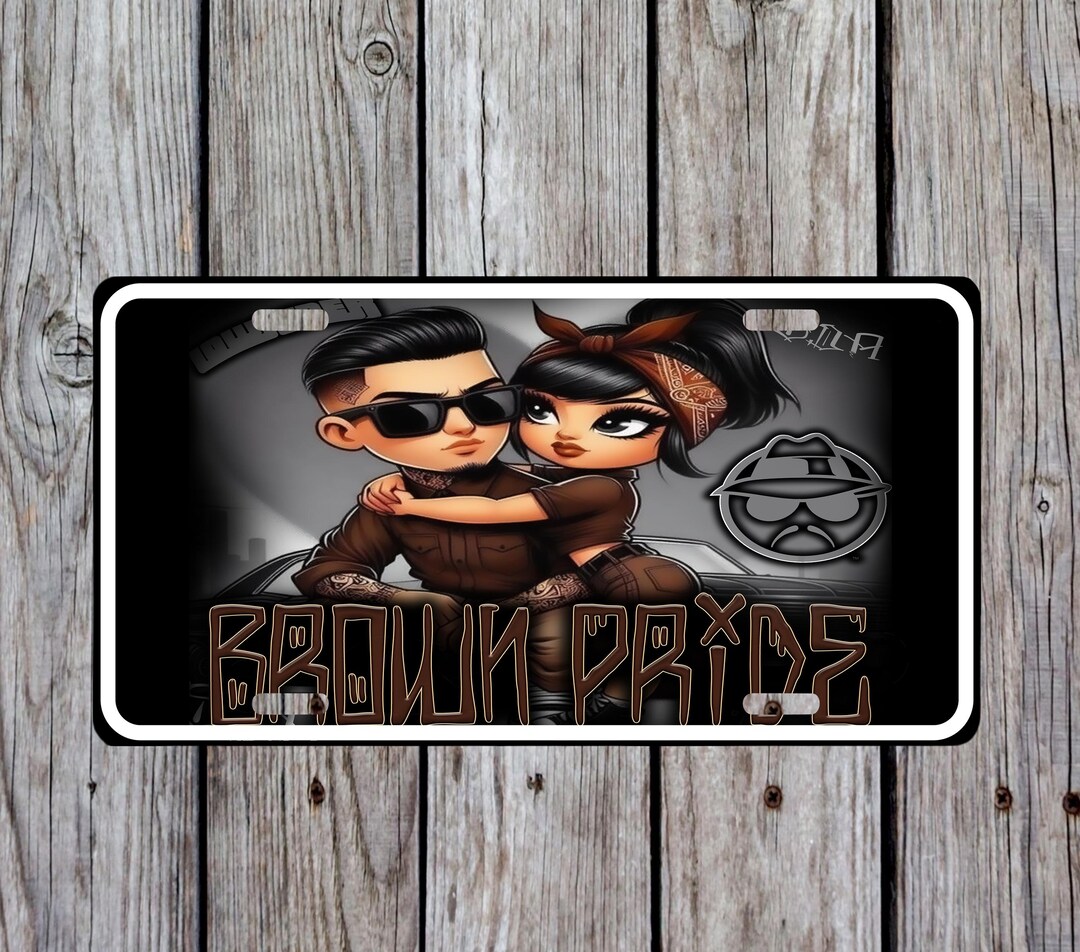 Chicano Couple License Plate PNG, Instant Download, Digital Download ...