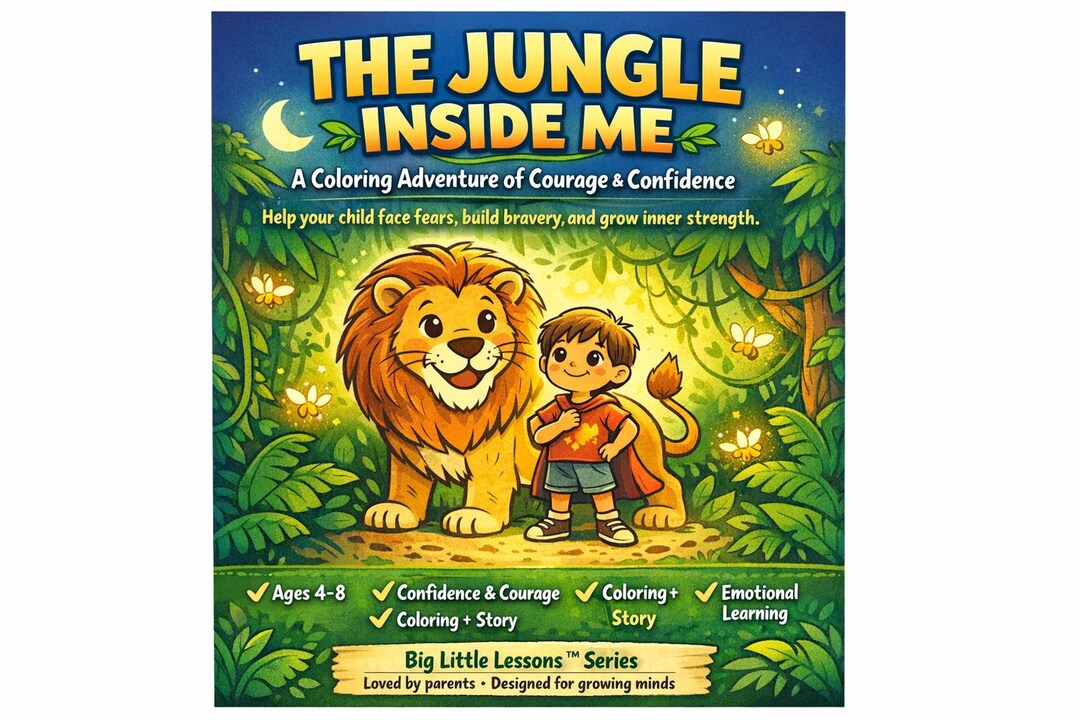 Kids' Courage Coloring Book | Jungle Adventure, Ages 4-8 (printable PDF ...