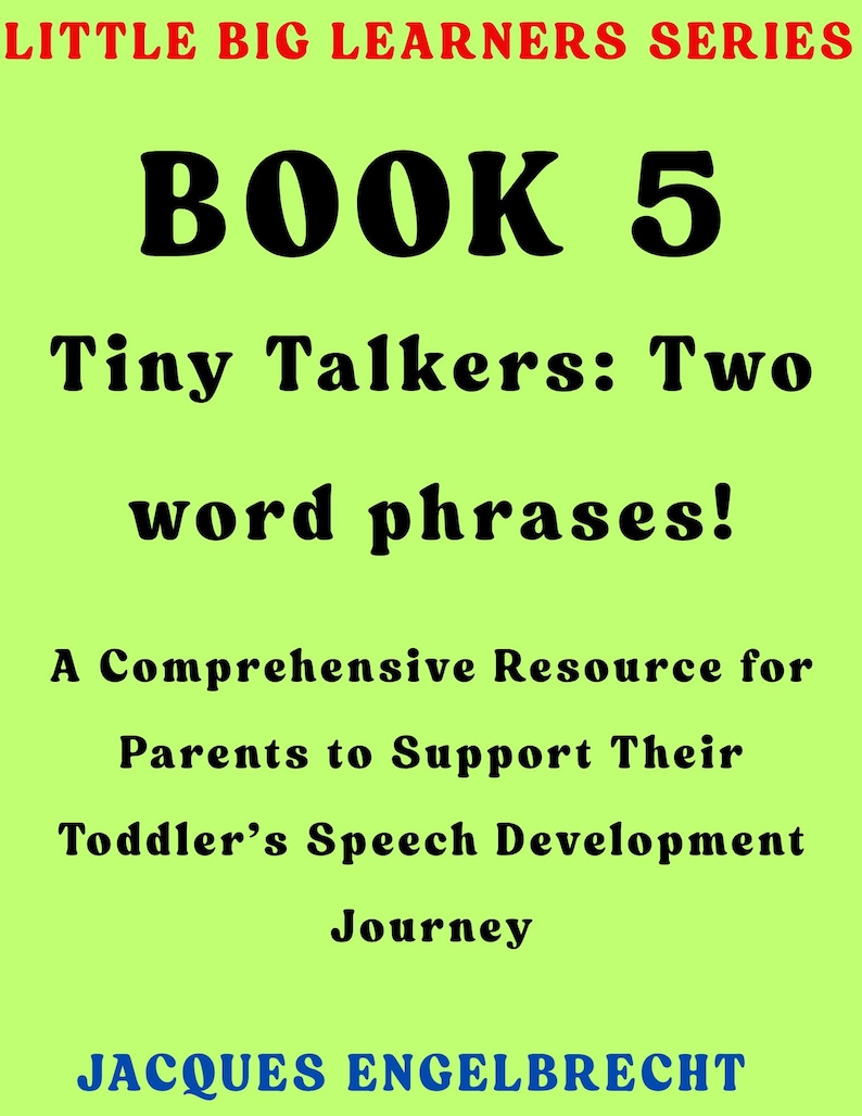 Toddler Two-word Phrases Printable | Speech Development Book (PDF ...
