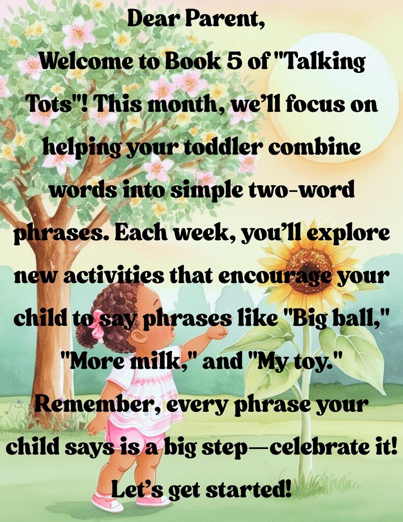 Toddler Two-word Phrases Printable | Speech Development Book (PDF ...