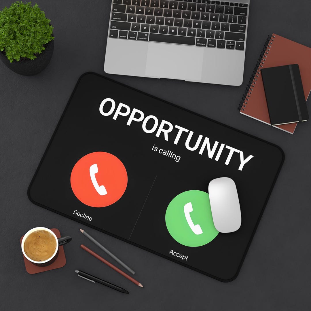Opportunity Desk Mat – Motivational Home Office Decor - Etsy