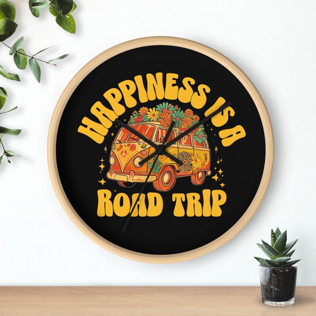 Vintage Camper Van Wall Clock, Retro Road Trip Decor - Etsy