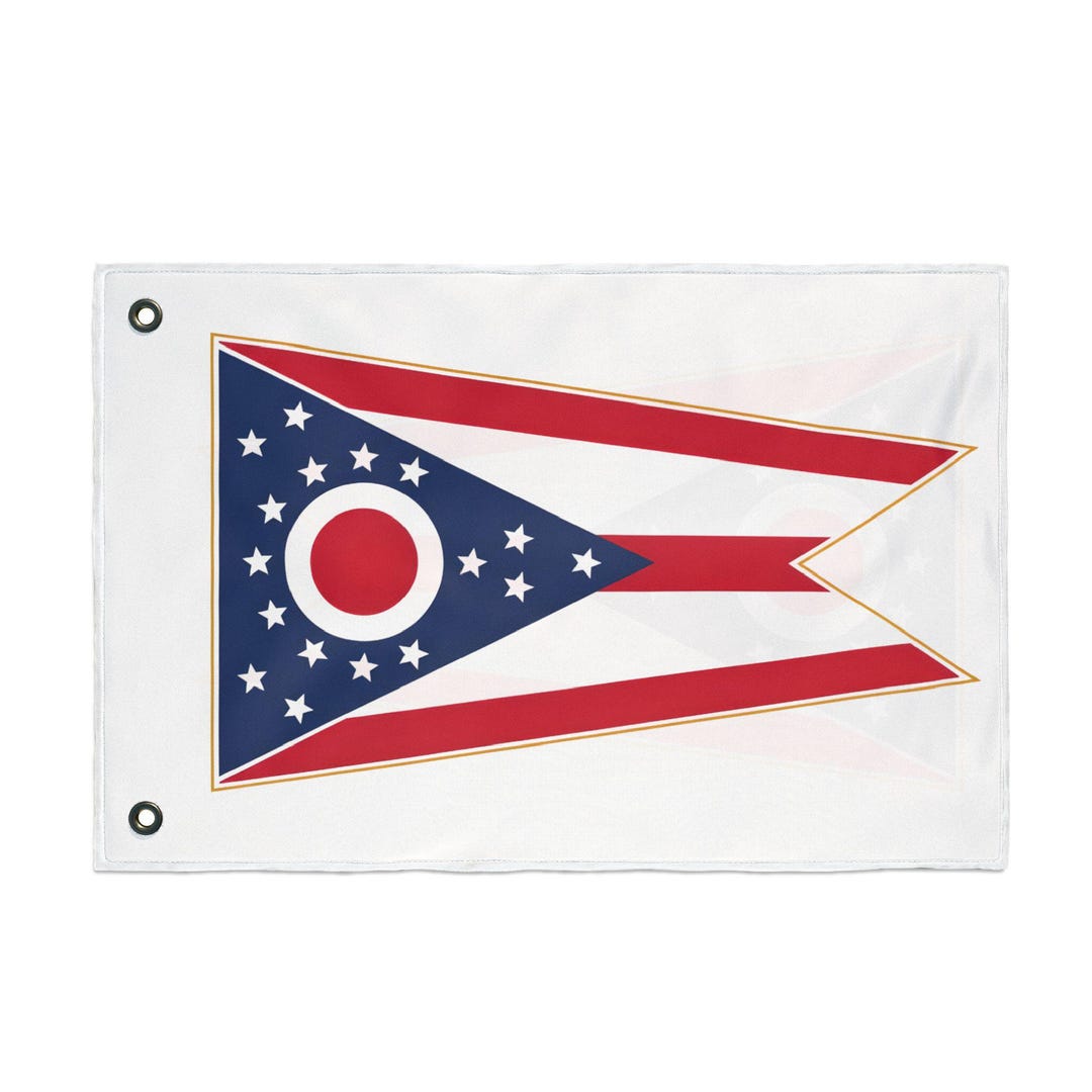 Ohio Burgee Flag Double-sided Flag | State Pennant, Outdoor Banner - Etsy