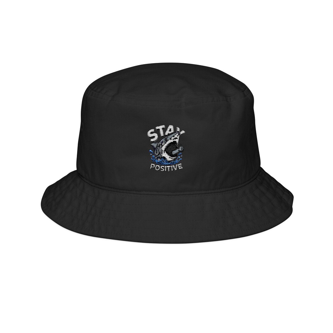 Stay Positive Bucket Hat, Embroidered Gift for Beach Lovers, Summer ...