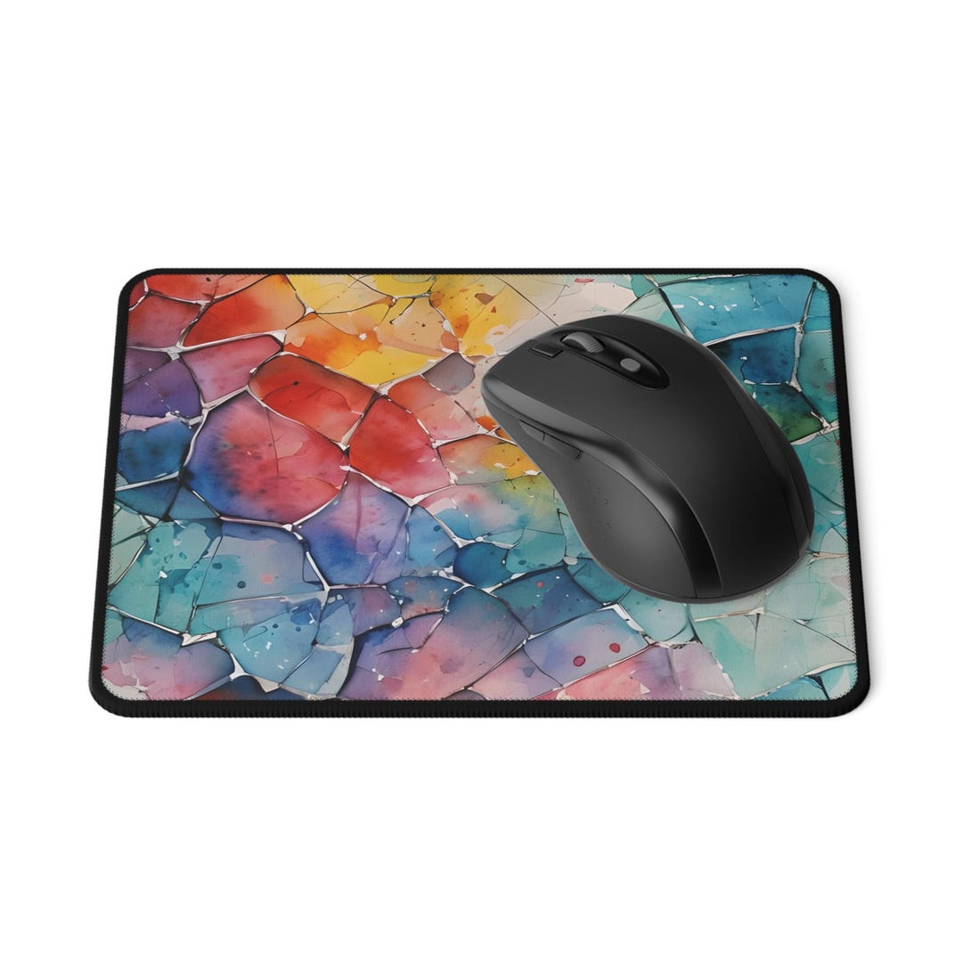 Colorful Gaming Mouse Pad, Abstract Art, Non-slip Rubber Base - Etsy