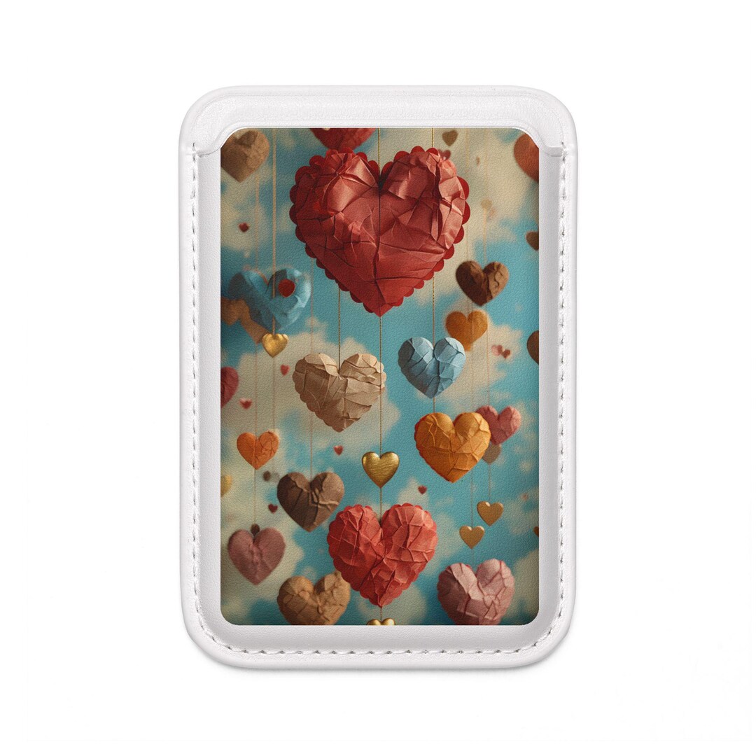 Hanging Heart Balloons Vegan Wallet | Magsafe Compatible Card Holder - Etsy