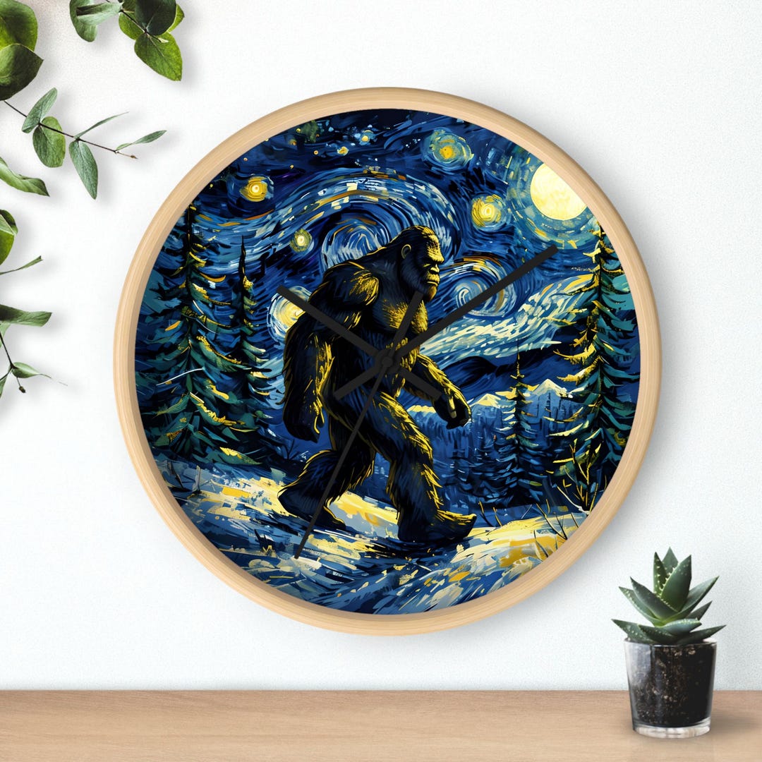 Bigfoot Wall Clock - Whimsical Home Decor, Sasquatch Lover Gift, Nature ...