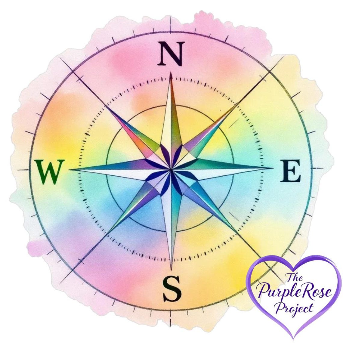 Rainbow Compass PNG for Sublimation - Etsy