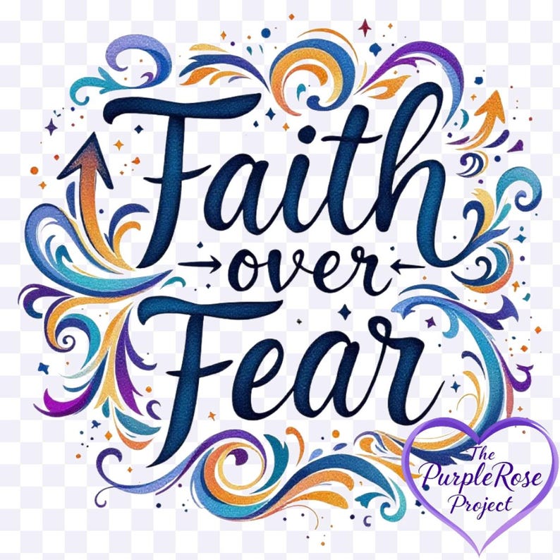 Faith Over Fear Blue and Gold PNG for Sublimation - Etsy