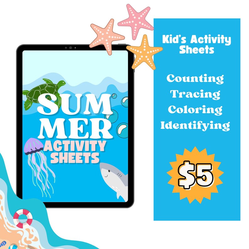 Kids Activity Sheets Summer Beach Theme Printable Homeschooling ...