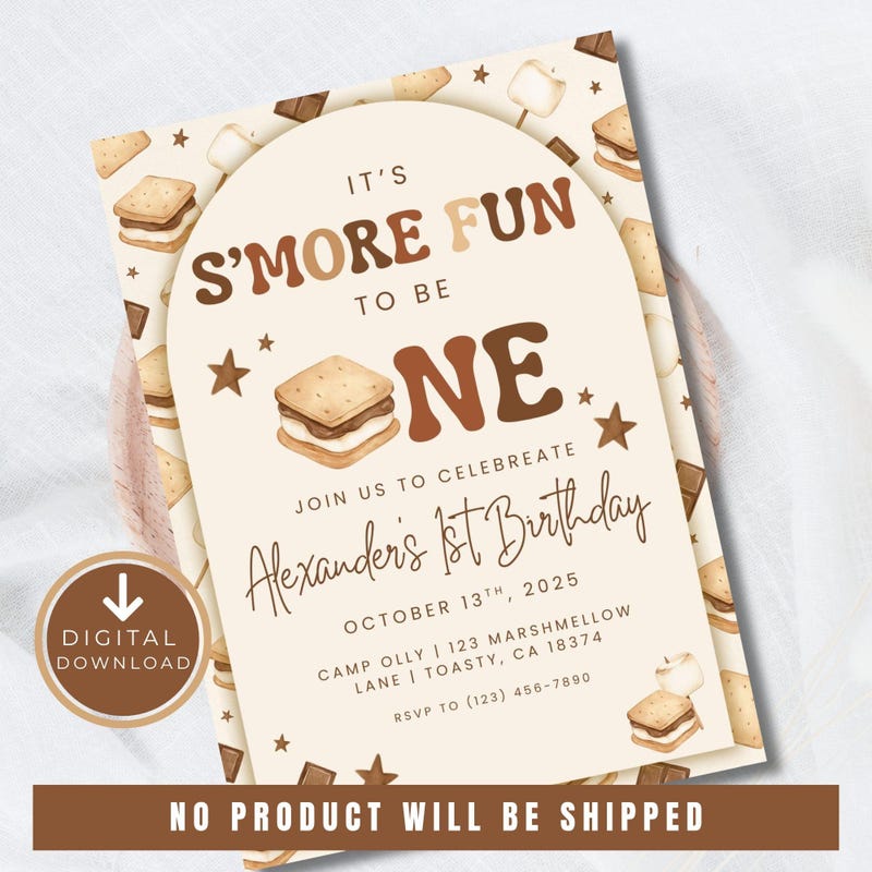Smores Invitation - Etsy