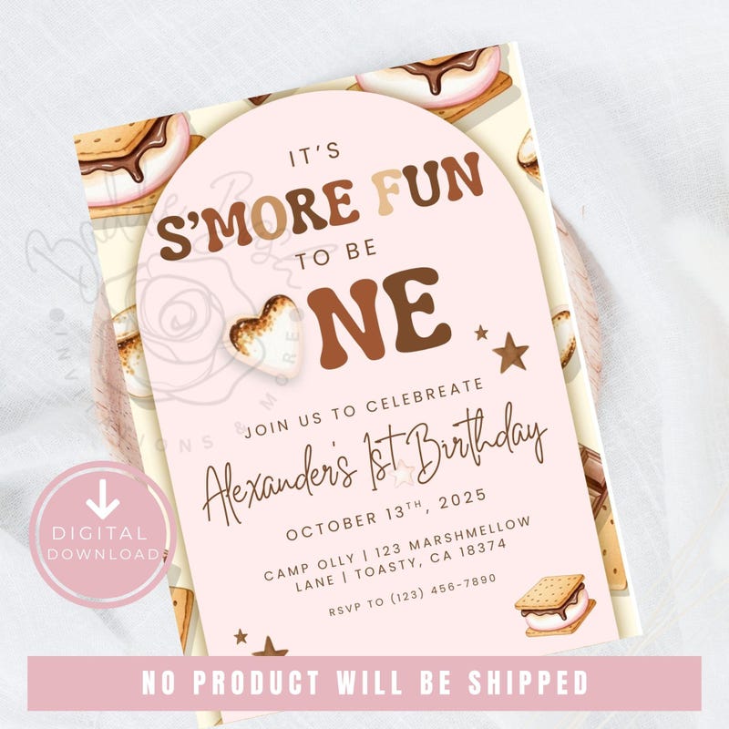 Smores Invitation - Etsy