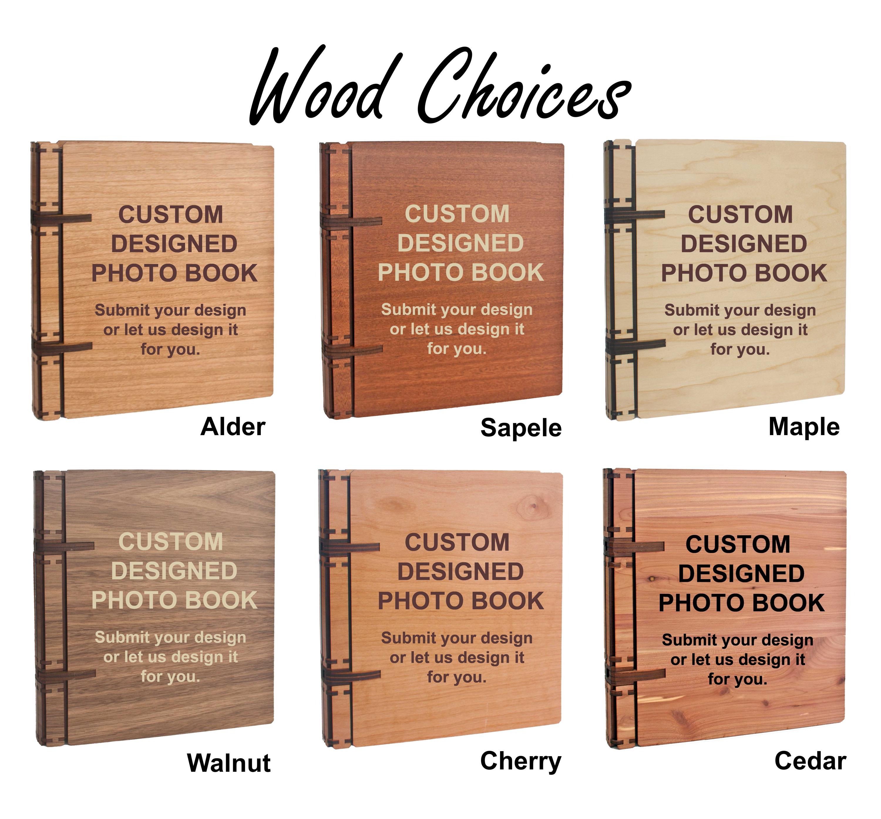 Custom Wood Photo Album | Designed With Your Logo, Text or Artwork ...