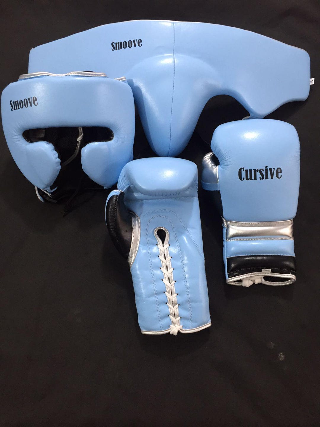 Custom Boxing Set, Real Leather Mens Gloves, Full Sparring Kit MMA ...