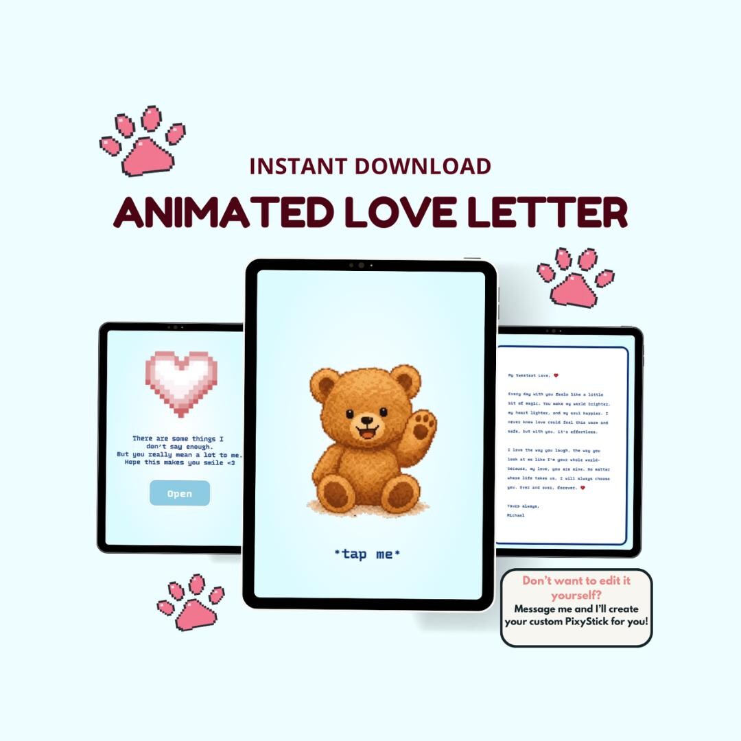 Animated Digital Love Letter | Romantic Long Distance Virtual Gift ...