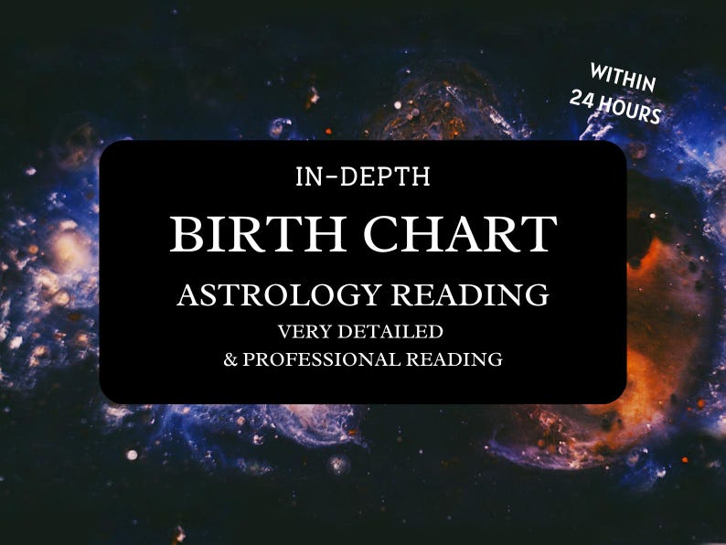 In-depth Birth Chart Reading | Personalized Natal Astrology (PDF) - Etsy