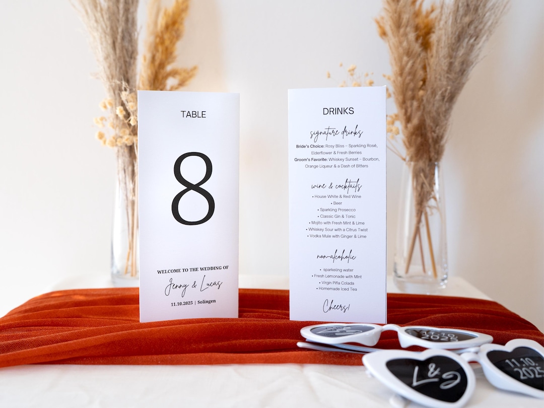 Foldable Menu Card 3-sided | DIGITAL Canva Template, Program, Daily ...