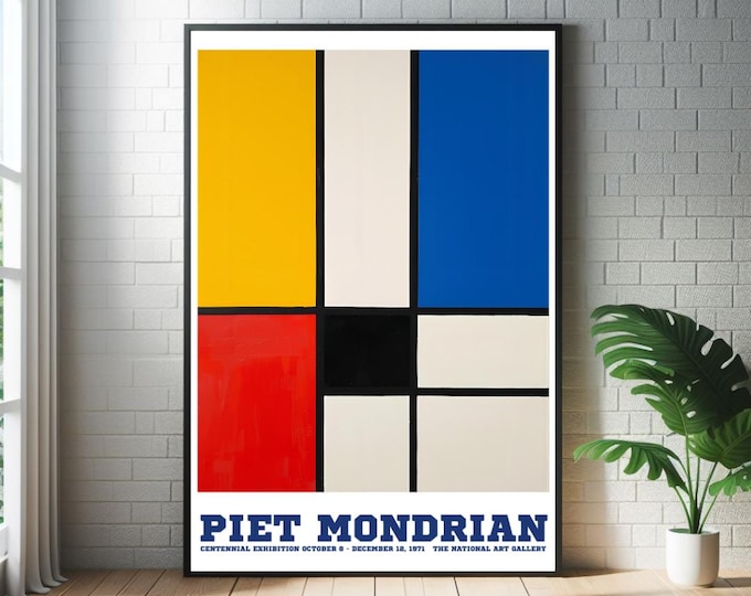 De Stijl Art Print | Piet Mondrian Wall Art | Modern Architecture ...