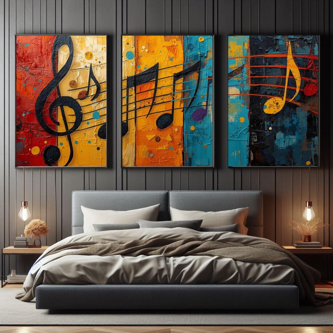 Abstract Music Posters Set of 3: Mid-century Modern Jazz Art Prints - Etsy