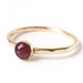 Handmade Ruby Stone Stacking Ring / / Delicate Hammered 14k Gold Filled ...