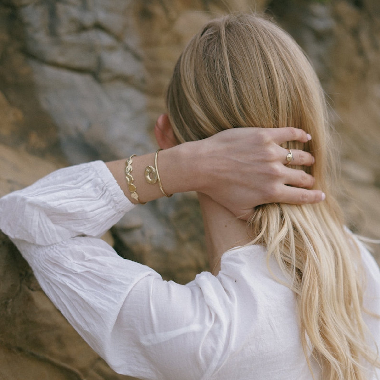 ORACLE Ring // Handmade Cast Stackable Ring in Brass Sterling | Etsy