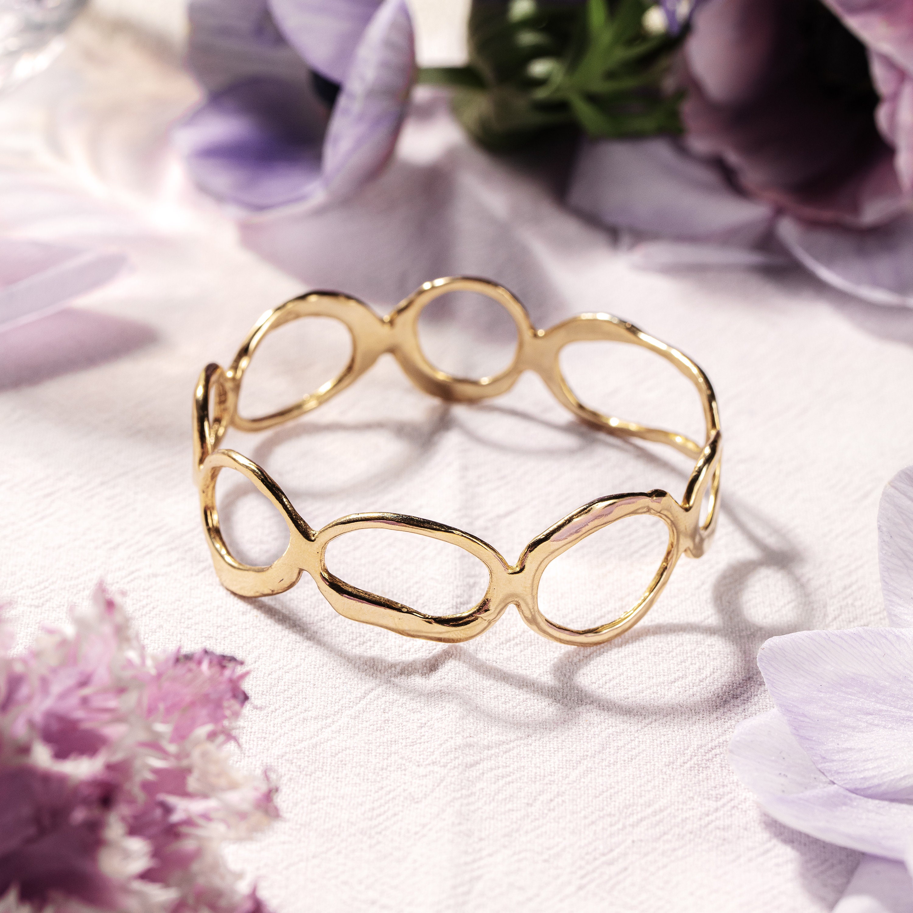 ISLE Bangle // Handmade Bangle Bracelet in Brass Sterling - Etsy