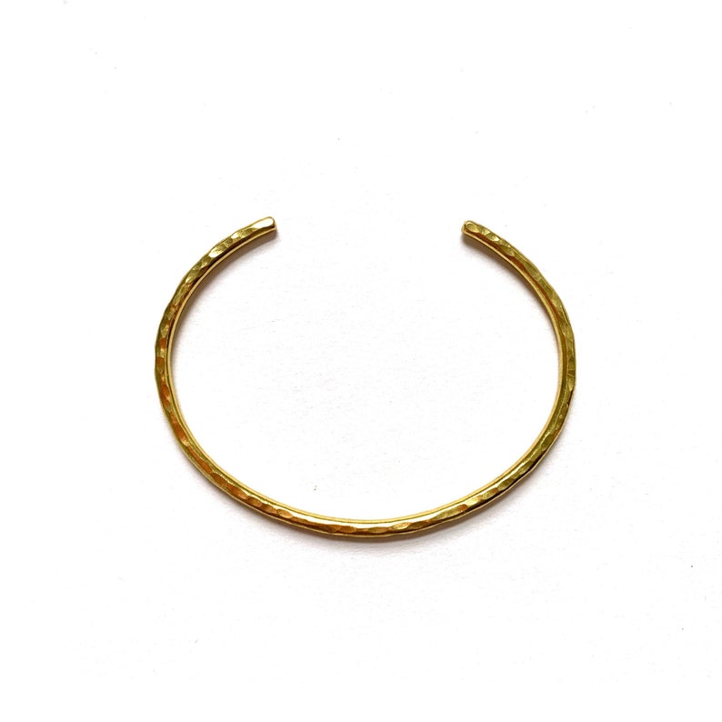 Handmade Hammered Cuff in 14k Gold Fill or Sterling Silver / | Etsy