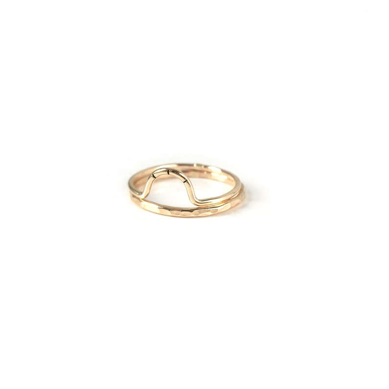 Handmade Mini Arc Stacking Ring / 14k Gold Filled or Sterling - Etsy