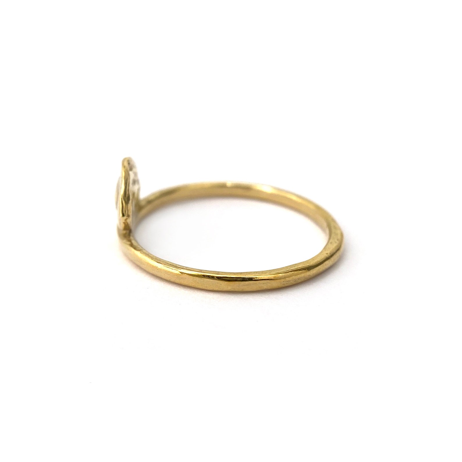 ORACLE Ring // Handmade Cast Stackable Ring in Brass Sterling | Etsy