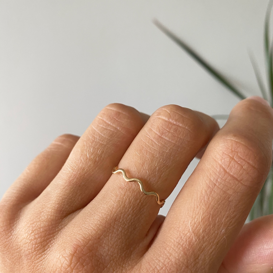 Handmade Ripple Stacking Ring / 14k Gold Filled or Sterling - Etsy