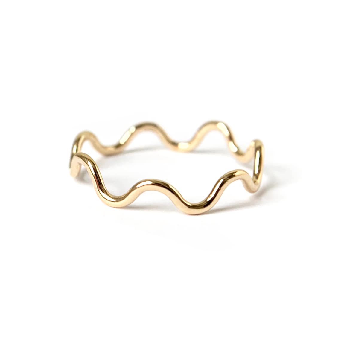 Handmade Ripple Stacking Ring / 14k Gold Filled or Sterling - Etsy