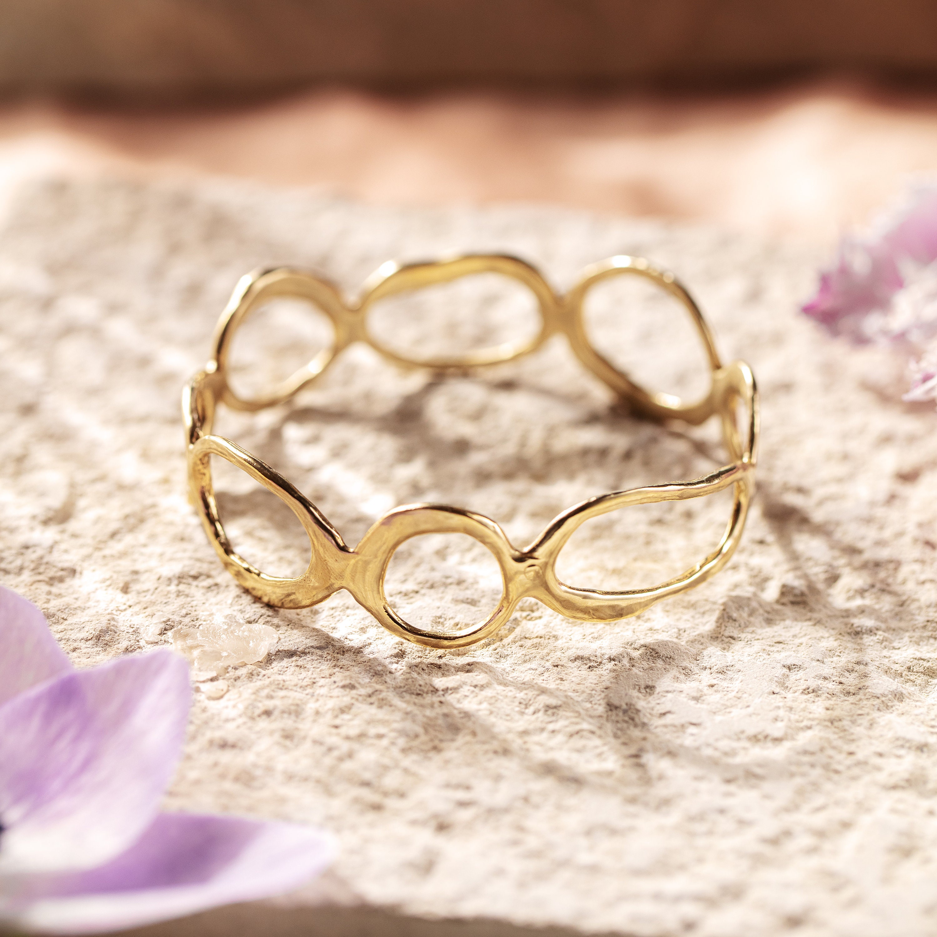 ISLE Bangle // Handmade Bangle Bracelet in Brass Sterling | Etsy