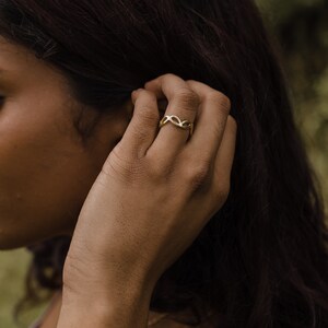 PETAL Ring / Flower Inspired Handmade Band Ring in Brass, Sterling ...