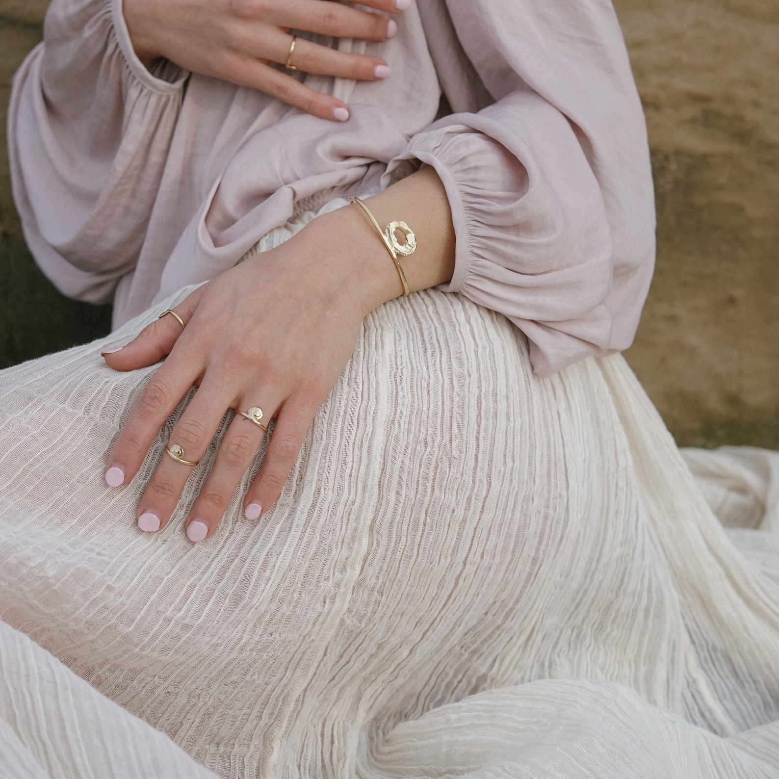 ORACLE Ring // Handmade Cast Stackable Ring in Brass Sterling | Etsy