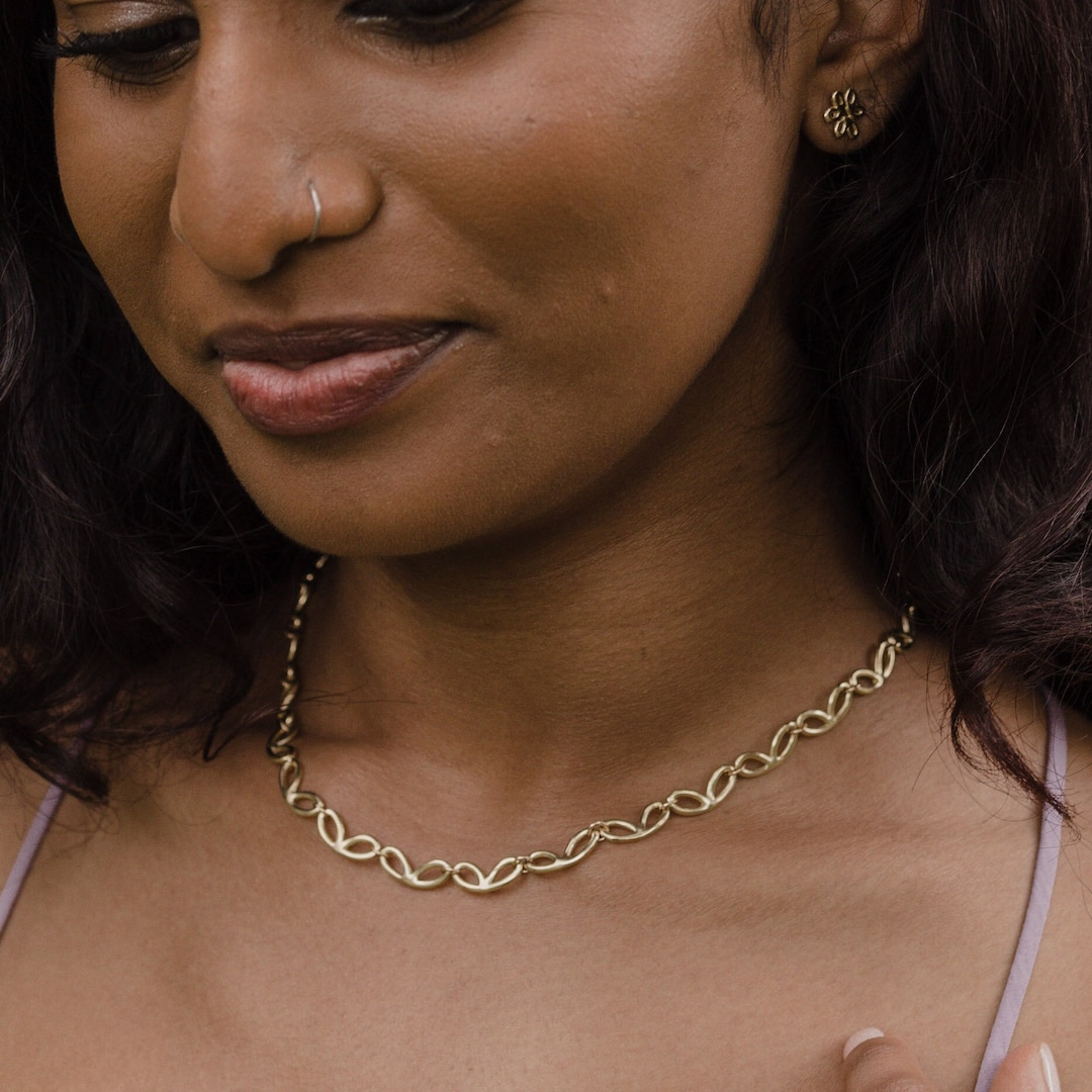 PETAL Flower Inspired Handmade Chain Necklace Available in Sterling ...